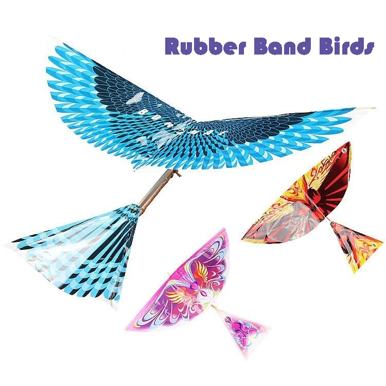 1pc Rubber Band Birds Impetus Model Bird Toys Outdoor Fun Sports Kites ...