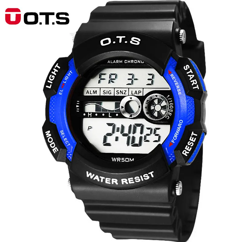 OTS Brands Watch the Boy Student Girl Electronic Watch LED Kids PU ...