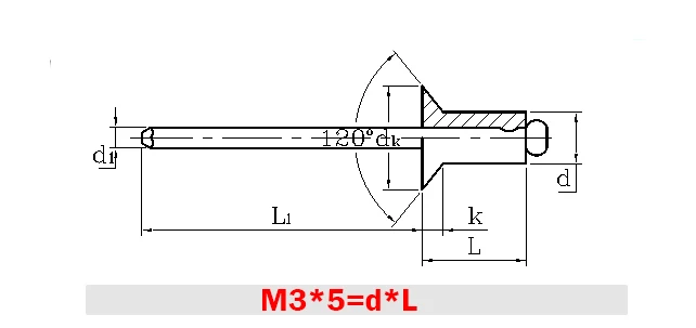 M4 M4*10 M4x10 M4*12 M4x12 AL Алюминий DIN7337 Самозатыкающийся гвоздь ...