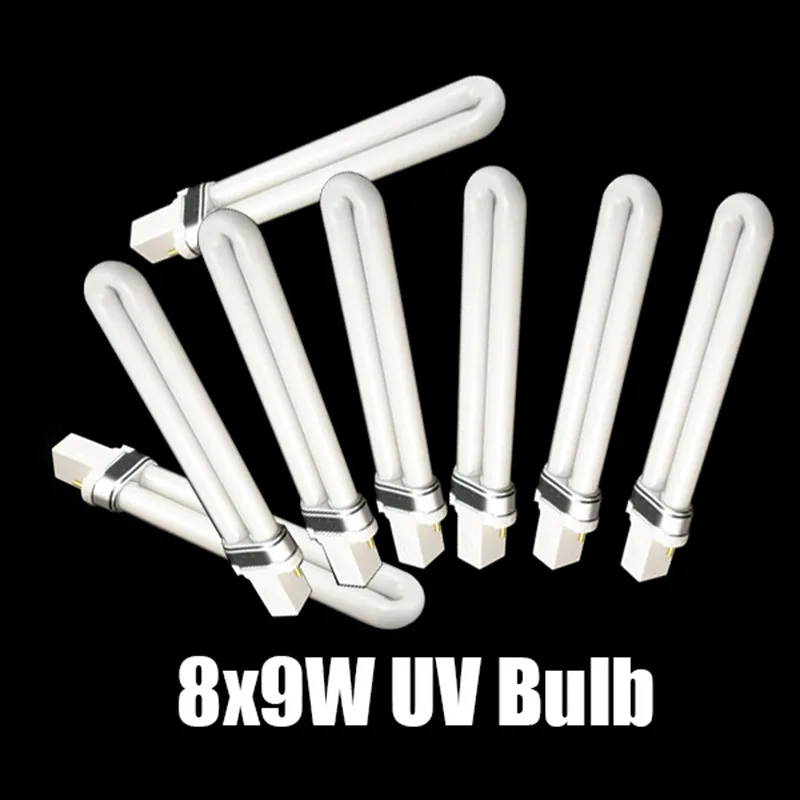 Factory Wholesale 9W U Shape Gel UV Lamp Light Bulbs U shape 2 pin For ...