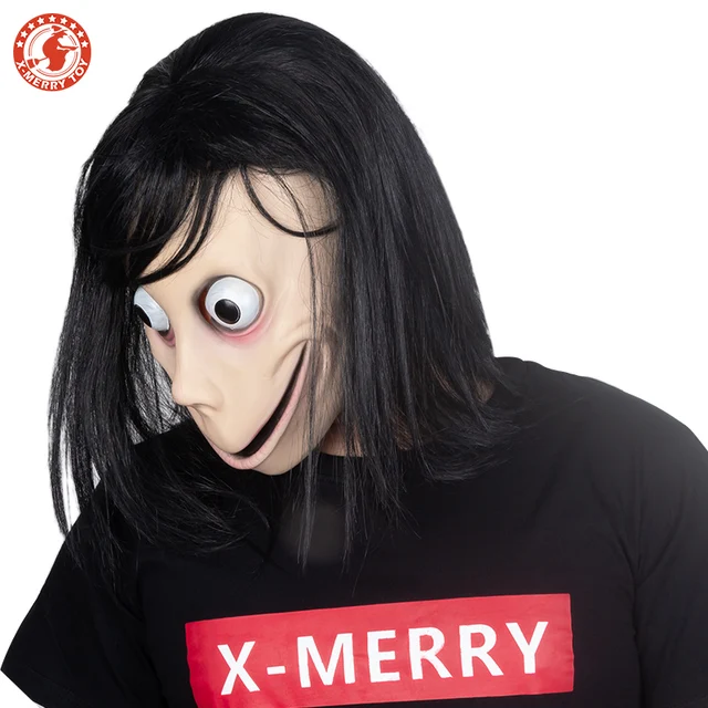 2019 New Design Scary Big Eye With Long Wigs Momo Full Latex Mask For ...