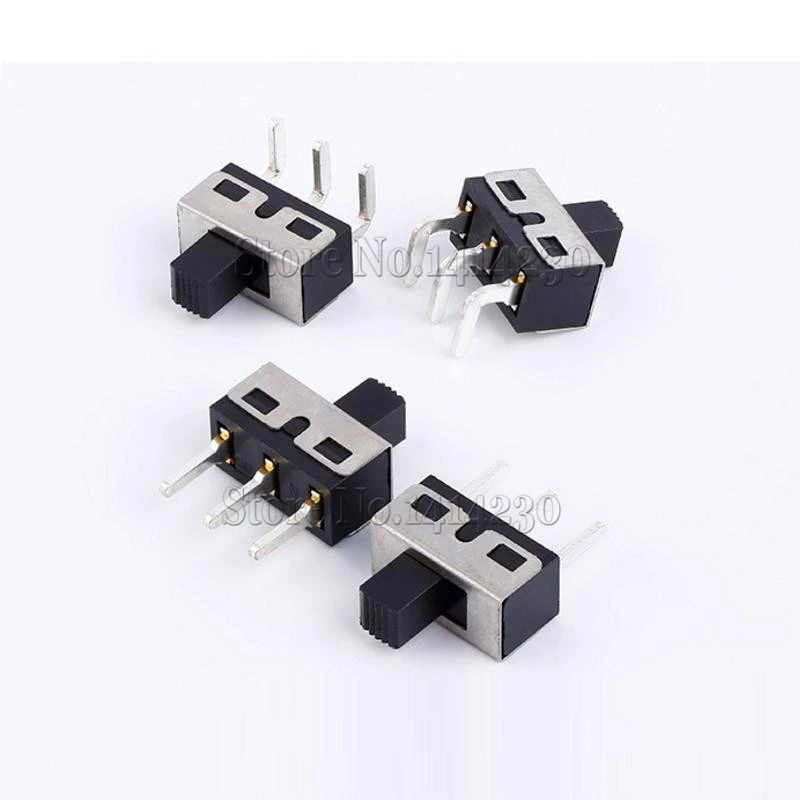 10pcs Ss12d10 Ss12d11 Toggle Switch 3pins Straight Feet 1p2t Handle High 5mm Spacing Of 4.7mm 3a ...