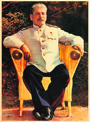 Lenin Stalin CCCP Soviet Union Leader Canvas Painting Vintage Wall ...