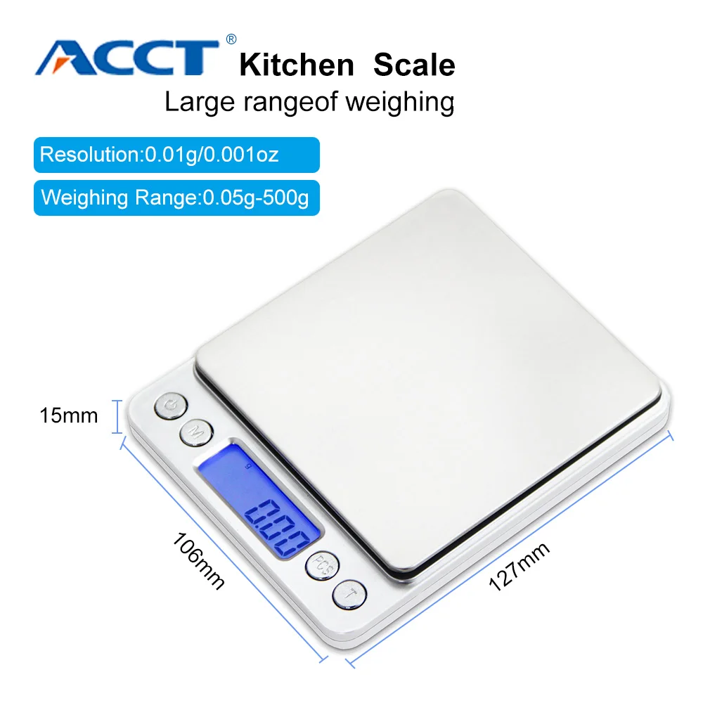 Kitchen Scales 3000g x 0.1g Mini Portable Digital for Pocket Scale 3kg ...