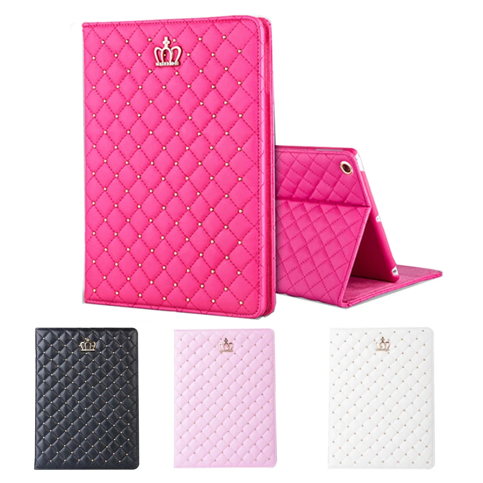 Luxo plutônio tablet coque para ipad mini caso da aleta coroa suporte ...