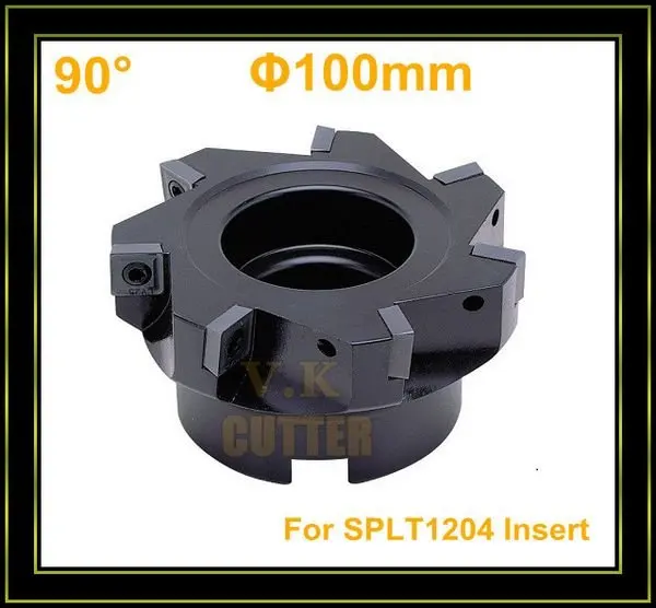 D100mm, 90degree Square face milling cutter for square inserts SPLT1204 ...