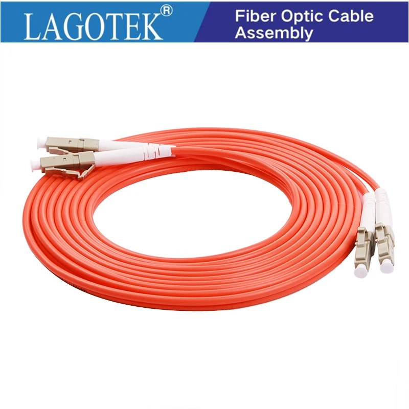 Lc para lc duplex 2.0mm 3.0mm de pvc, cabo engomado de fibra ótica ftth 50/125, conexão em forma ...