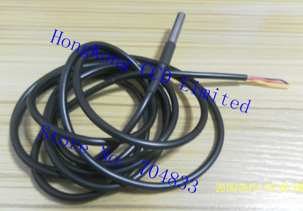 Waterproof 2 meter temperature probe Stainless steel encapsulated ...
