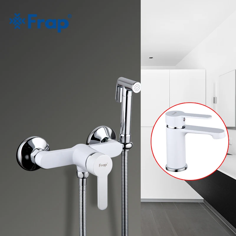 Frap Juego de bidé moderno con grifo de lavabo, mezclador de un solo mango montado en la pared ...