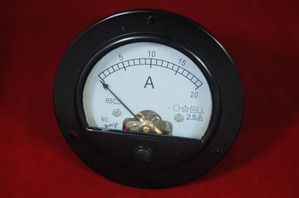 1pc-DC-20A-Round-Analog-Ammeter-Panel-AMP-Current-Meter-65C5-Diameter ...