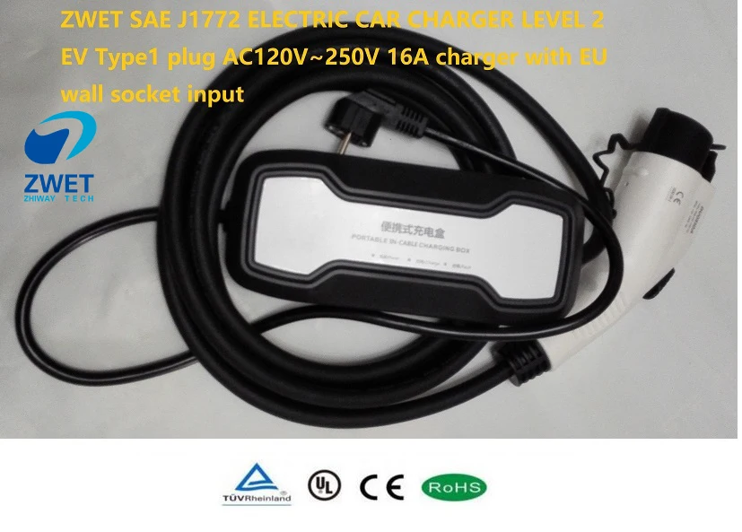 SAE j1772 evse ELECTRIC CAR CHARGER LEVEL 2 EV Type1 SAE J1772/ AC250V ...