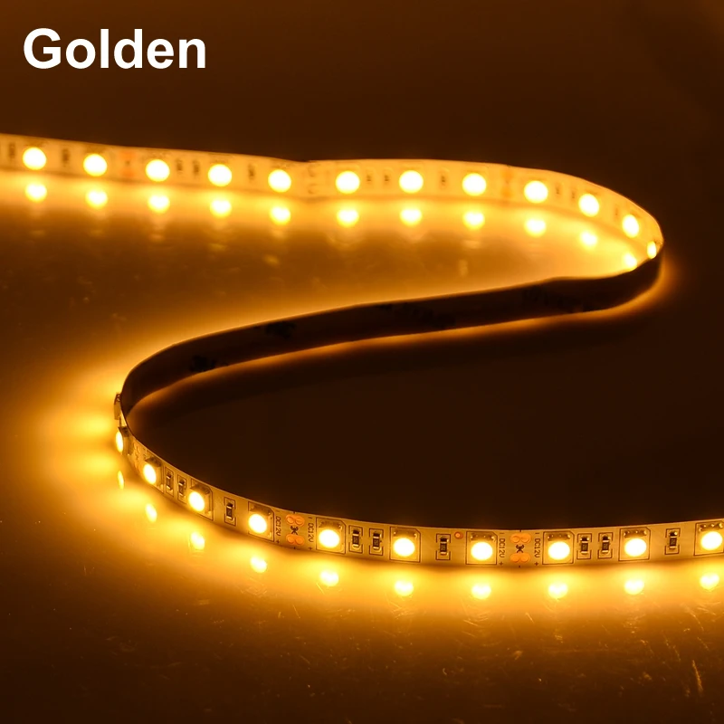5050 SMD Golden Led Strip Light 60Leds/M DC 12V Non /ip65 Waterproof ...