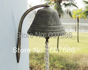Large Cast Iron Dinner Bell Welcome Hanging Bell Western Farm Ranch ...
