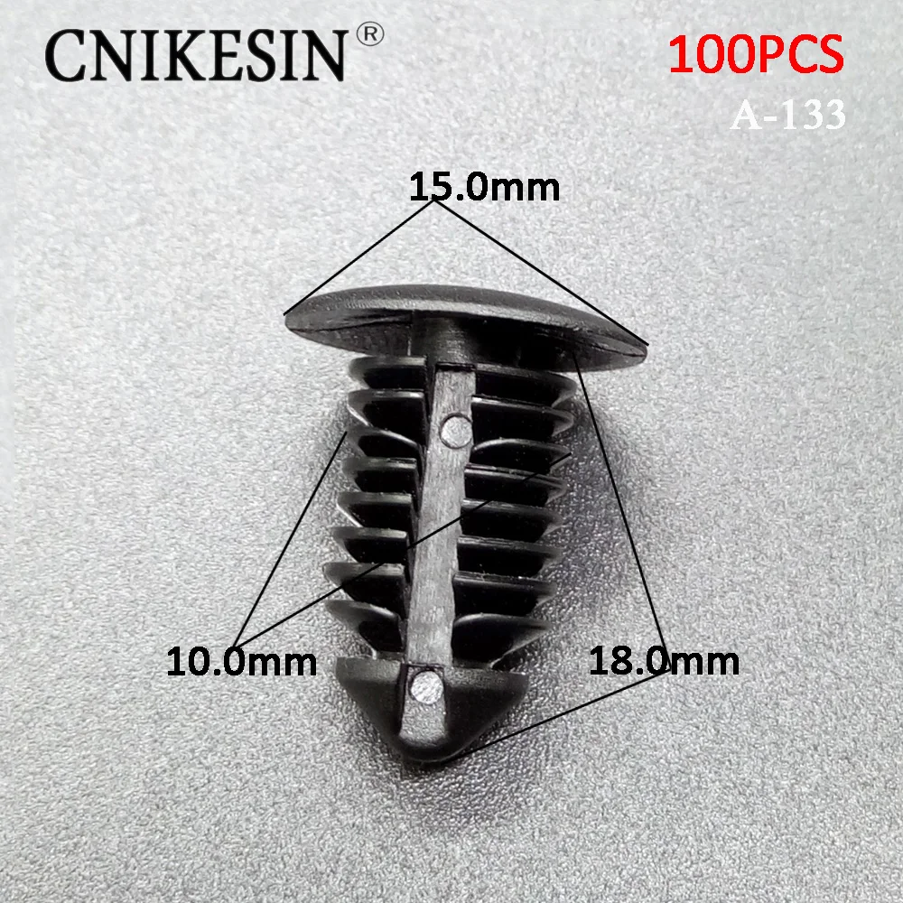 Cnikesin A133 100pcs Auto Roof Cover Fastener Clip Car Trunk Plastic ...