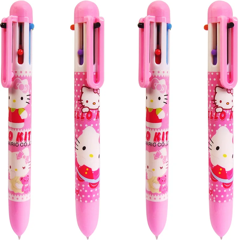 JOUDOO Kawaii Hello Kitty Pink Printed Ballpoint Pen Multi colored 6 IN ...
