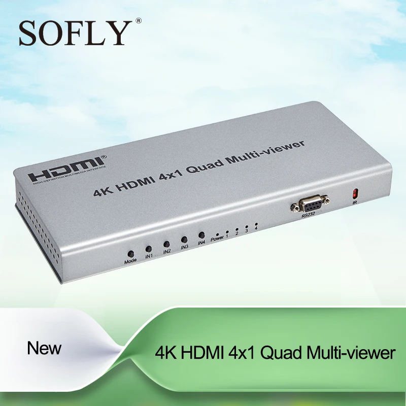 New 4K 4x1 HDMI Quad multi viewer display four HD digital video on one ...