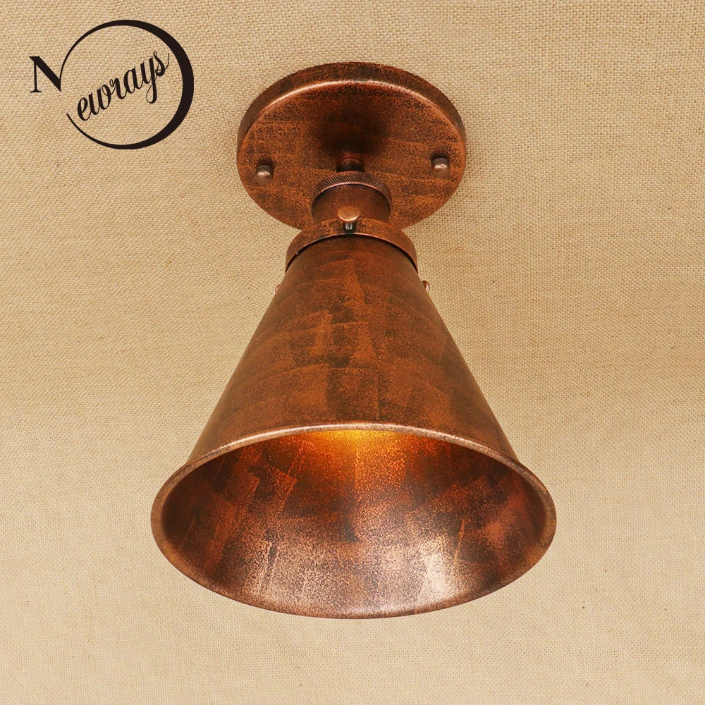 Loft vintage ceiling lamp led E27 AC 110V 220V ceiling lights ...