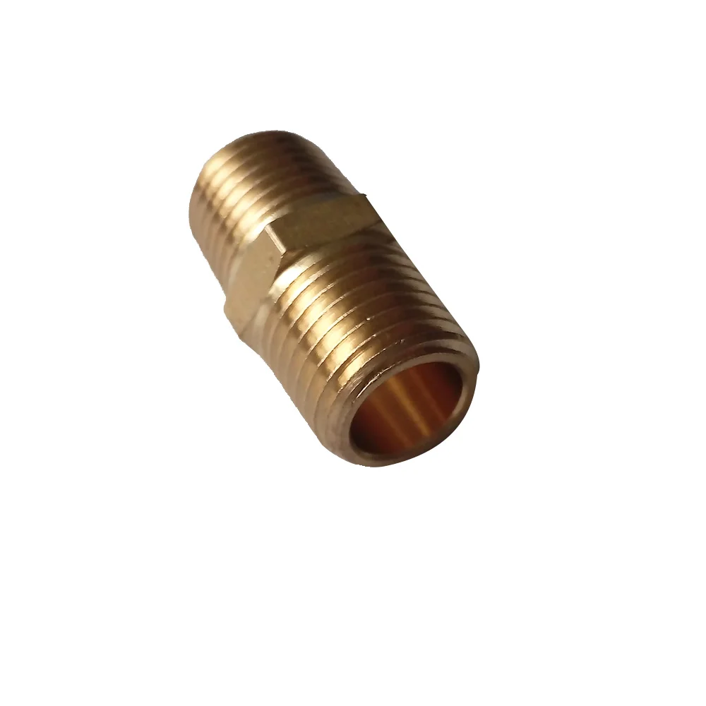Pack Of 3 Pcs NPT BSP Adapter Brass Hex Nipple Fitting 1 4 BSPT 1 4