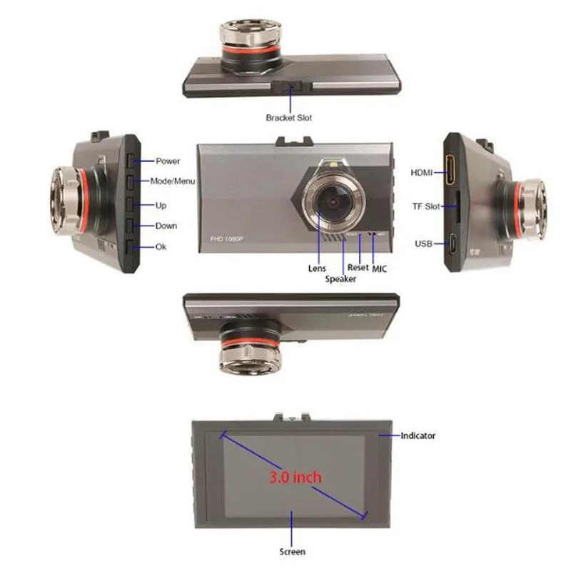 Купить тахограф ультра-тонкий 1080 р HD супер широкоугольный рыбий ...