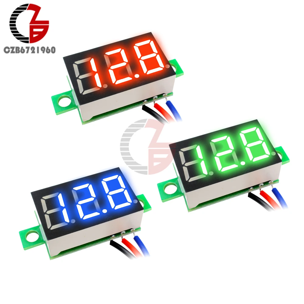 DC 0-30V 3 Wires 0.36'' LED Digital Voltmeter Voltage Meter Module ...