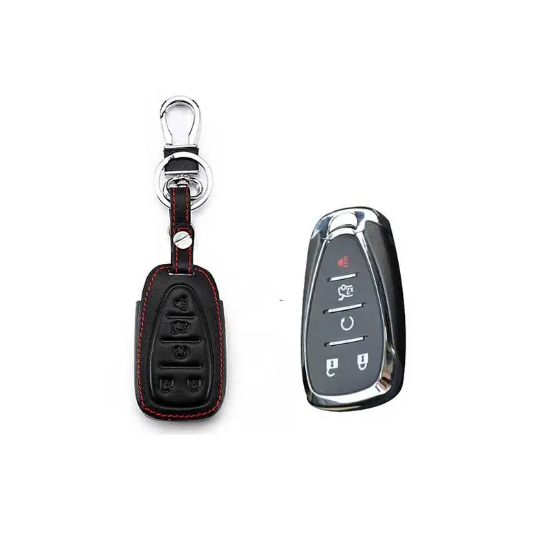 Leather Key Case For Car 4 5 Buttons For Chevrolet Cruze Malibu 2016 XL ...
