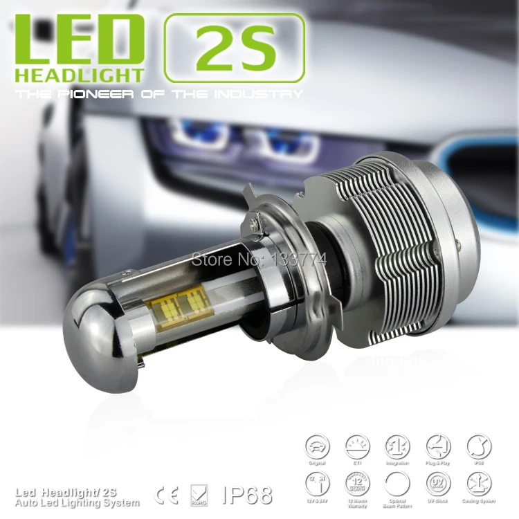 Cree chip eti novo h4 30 w led 3600lm farol hi/lo h13, hb1 9004 faróis ...