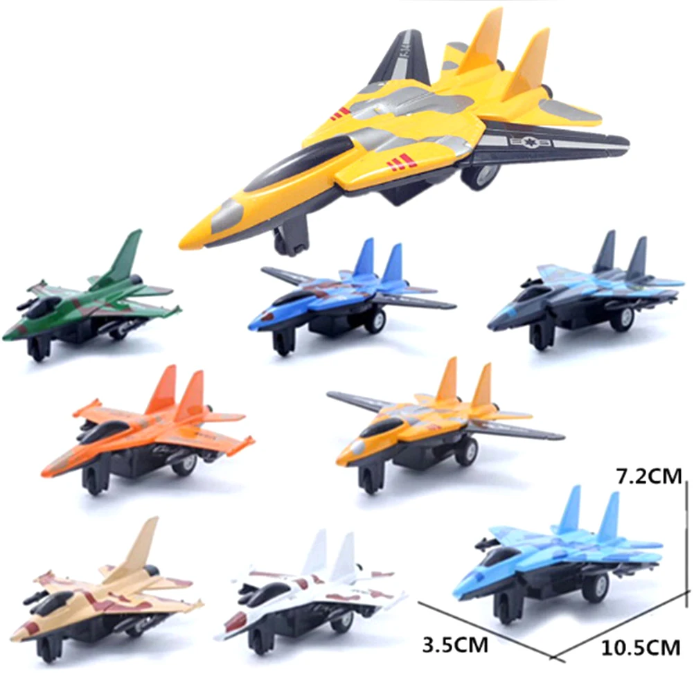 Military Model Toy Kids Children Pull Back Airplane Aircraft Desk Toy ...