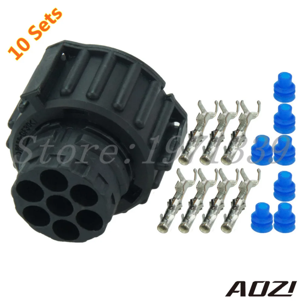 10 Sets 7 PINS Female Auto Waterproof Wire Connector 968421 1 /1.5MM ...