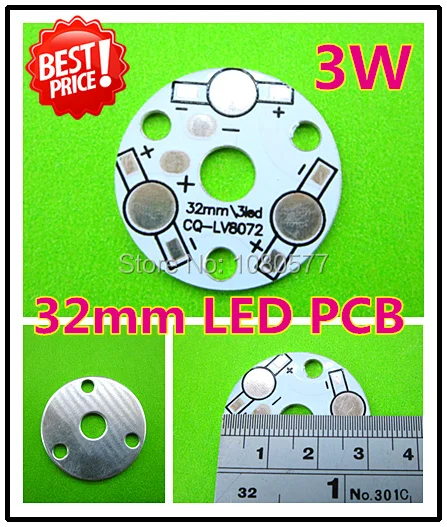 32mm 3W LED PCB, 3W 알루미늄 베이스 플레이트, 3W 고출력 LED 방열판 램프 플레이트 LV8072 DIY A LED 램프용|lamp bracket|lamp ...