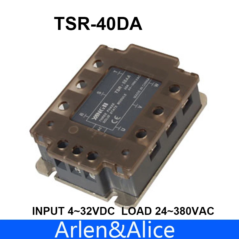 40da Tsr 40da Three Phase Ssr Input 4 32v Dc Load 24 380v Ac Single