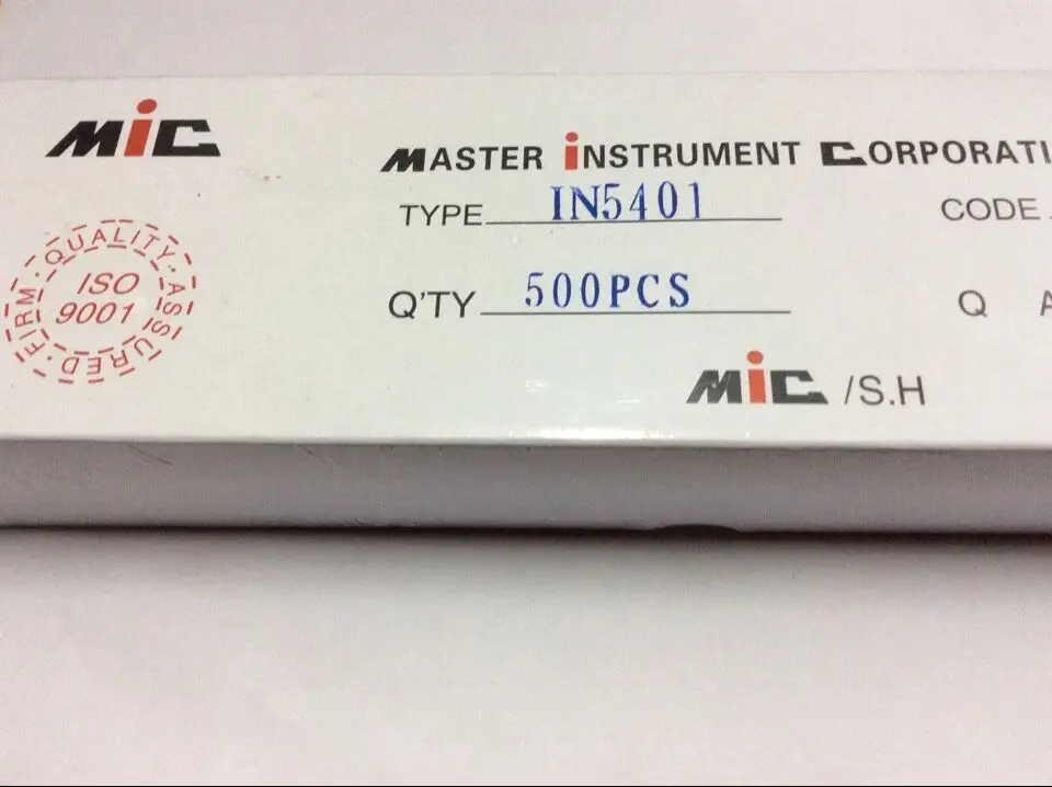 Brand New MIC 1N5401 1N 5401 IN5401 Rectifier Diode 3A 100V 500pcs/box ...