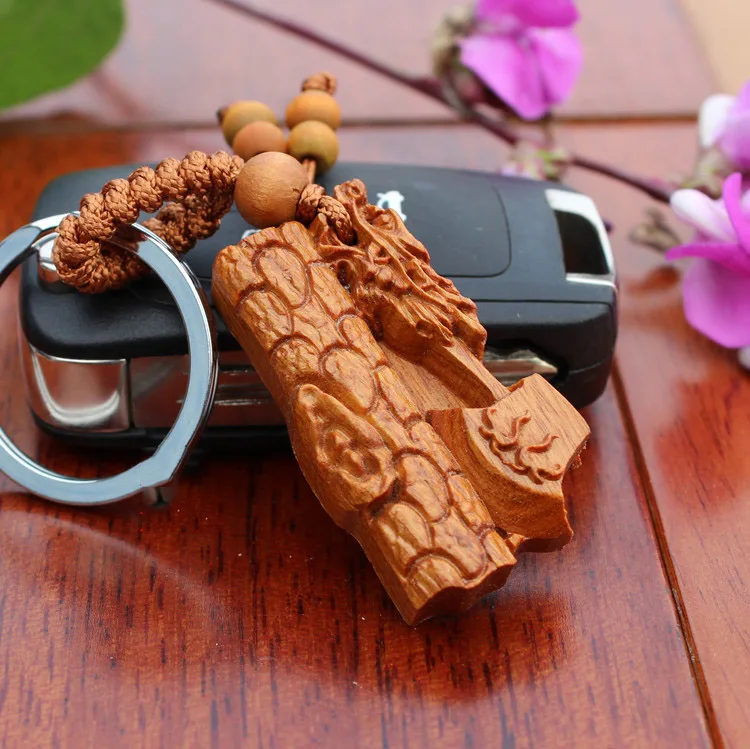 1 pc wholesale New Arrival Handmade wood Keychain Keyring Woodwork Axe ...