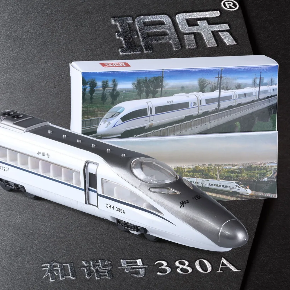 Die Casting Alloy High Speed Rail Train Model Sound and Light Pull Back ...