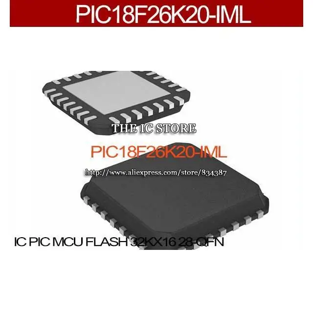 PIC18F26K20 IML IC PIC MCU 플래시 32KX16 28 QFN PIC18F26K20 18F26K PIC18F26K 18F26K2 PIC18F26 ...