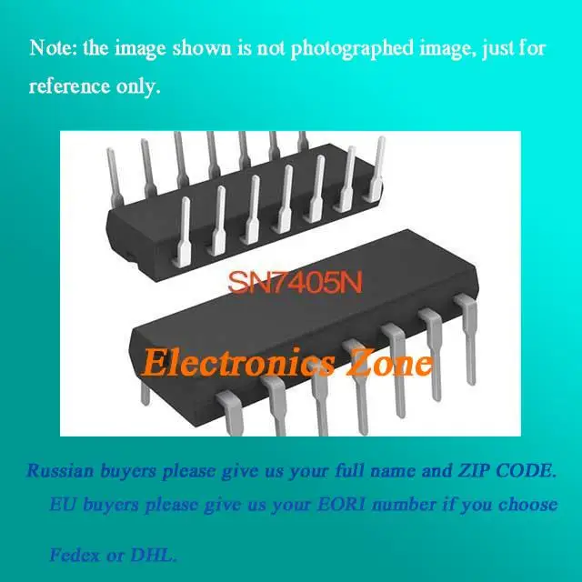 SN7405N IC INVERTER HEX 1 INPUT 14DIP SN7405 7405 SN740 7405N SN74 ...