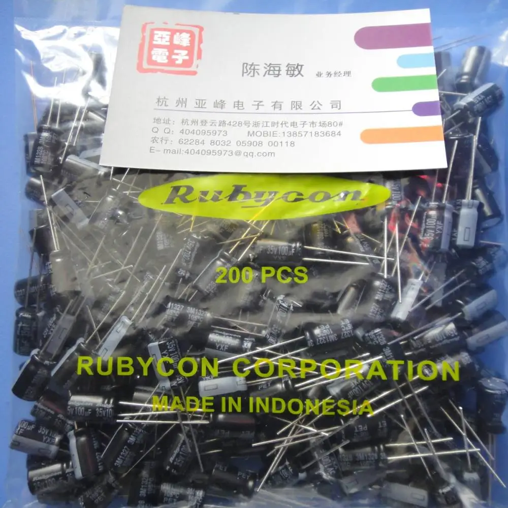 Free Delivery.Imported Ruby electrolytic capacitors 35V100UF 100U35V ...
