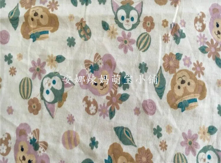 Free shipping 145*100cm Cotton Woven Fabric Lovely Duffy Bear with ...