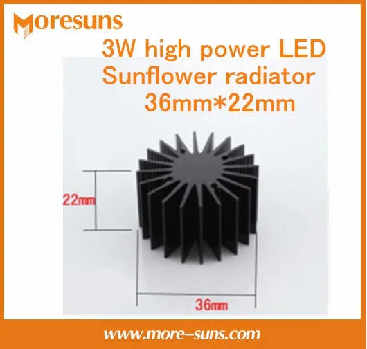 50pcs 3w High Power Led Sunflower Radiator 36*22mm High Thermal ...