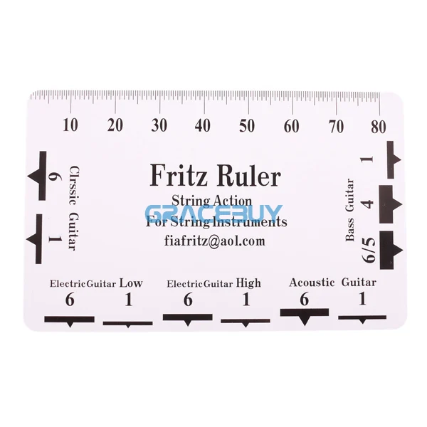 Plastic Guitar Bass String Action Fritz Ruler, 10 Pcs String Pitch ...