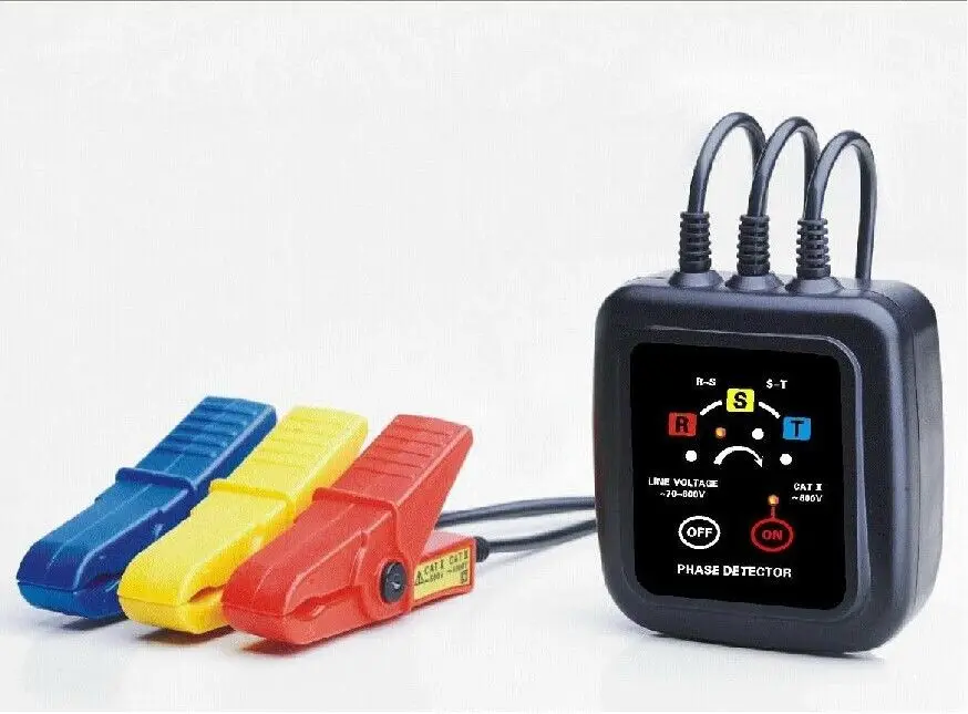 Free Shipping Etcr1000a Non Contact 3 Phase Rotation Tester Indicator