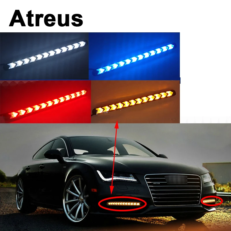 Atreus 2X Car with Yellow Steering Fog Day Turn Signals LED For VW polo ...