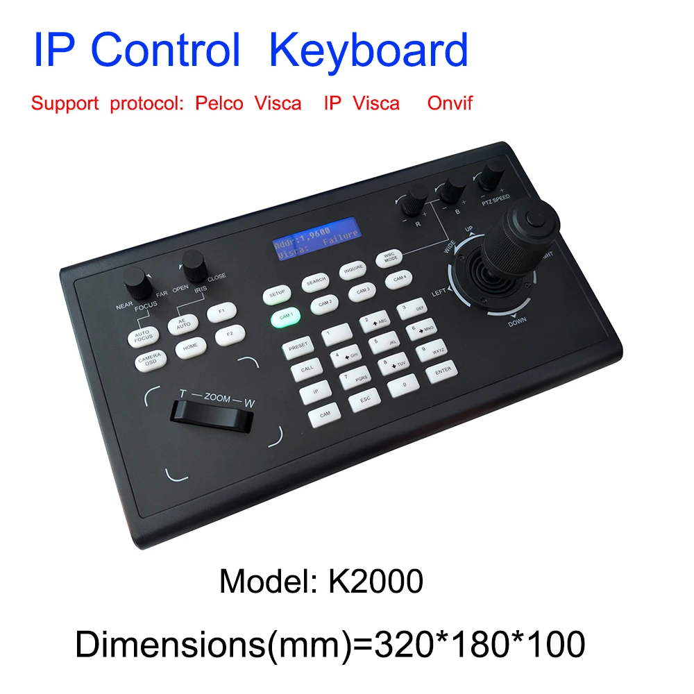 Conference camera 4D keyboard controller with Pelco D/P Visca Protocol ...