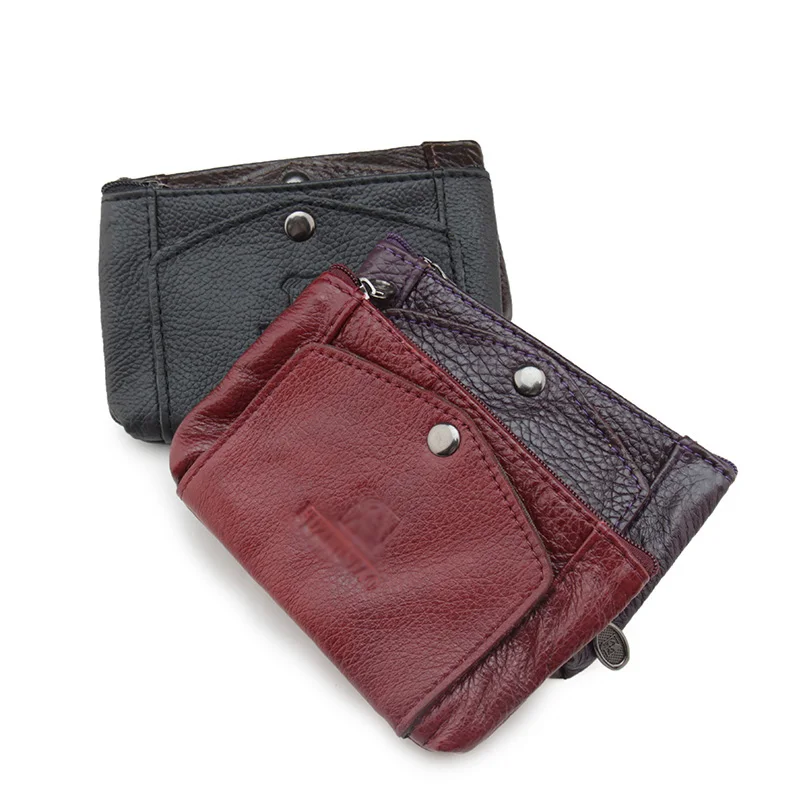 Monedero de monedas de cuero genuino de 2019 para mujer, mini carteras ...