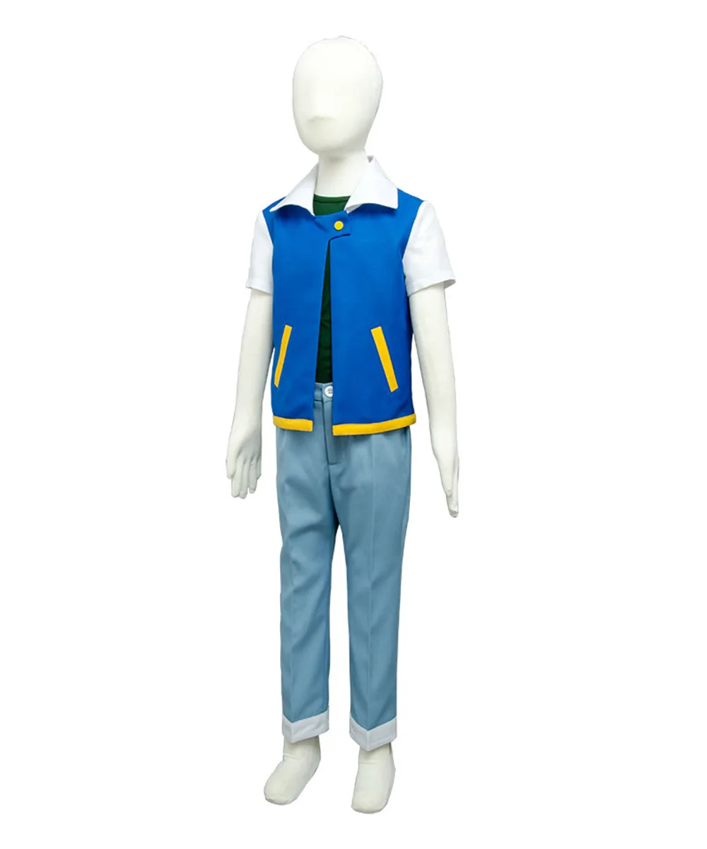 Children Pokemon Cosplay Ash Ketchum Satoshi Costume Season 1 Original ...
