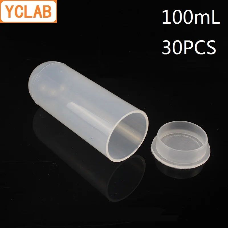 YCLAB 30PCS 100mL Centrifuge Tube EP Plastic Round Bottom with Lid no ...