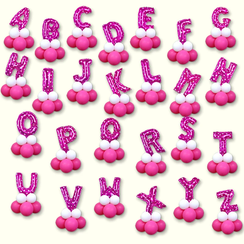 13pcs/set Column Road Lead Foil Letter Balloon Baby Birthday Wedding ...
