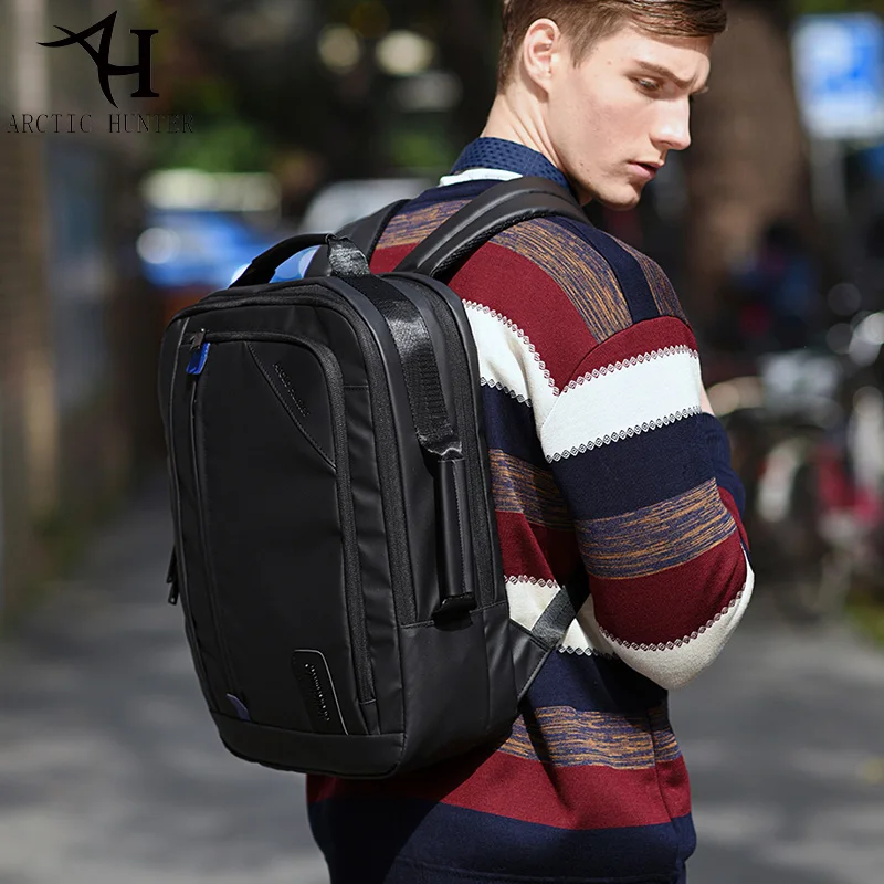 ARCTIC HUNTER Laptop Backpack Men mochila antirrobo Black Fashion ...