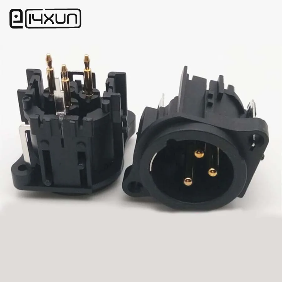 EClyxun 1pcs XLR Balance 3 pole Male Plug with Gold plated Pin Audio ...