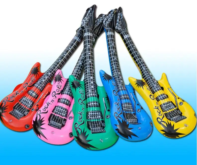 200pcs/lot Neon Inflatable Blow Up Guitars Fancy Dress Party Prop ...