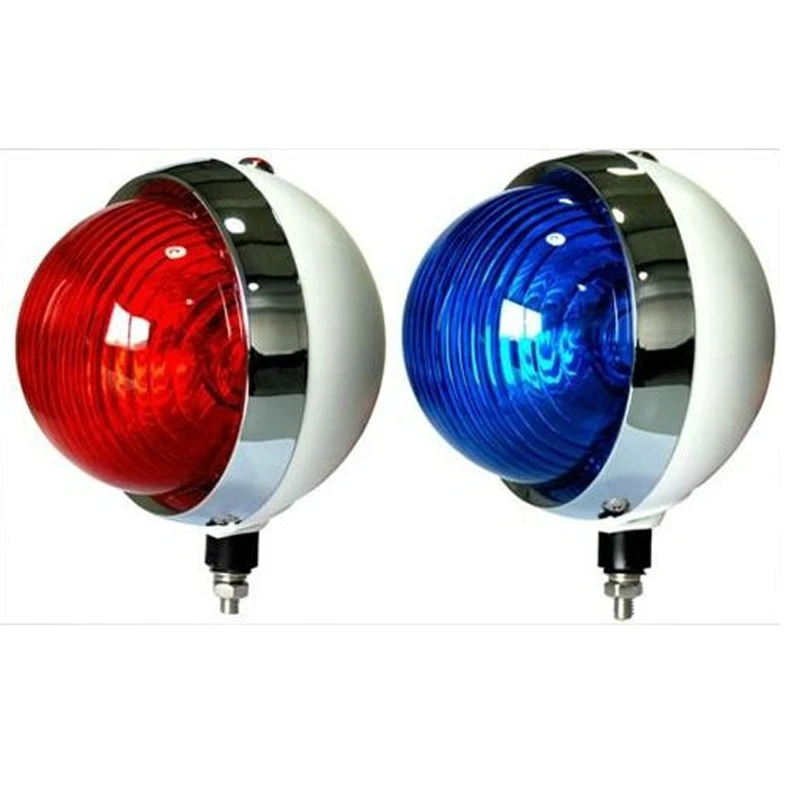 Lamadaled Dc12v Red Blue Round Led High Bright Police Motorcycle Strobe ...